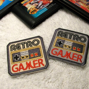 Retro Gamer Iron On Patch Embroidered Old School Gamer | Etsy