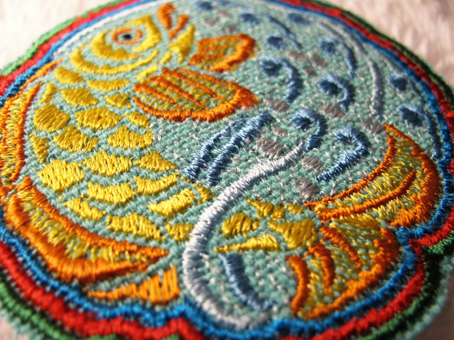 Oriental Goldfish Patch Embroidered Fish Patch Goldfish | Etsy