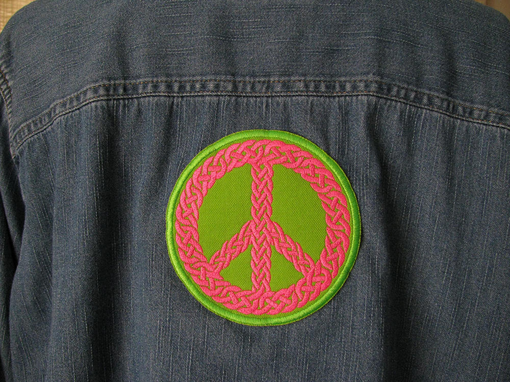 PEACE Patch Large Embroidered Sew-on Iron-on Patch Twill | Etsy