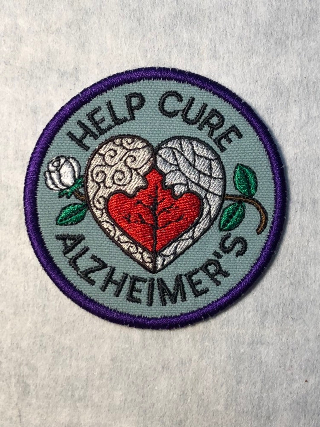 Help Cure Alzheimer's - Alzheimer's Disease Patch - Embroidered Iron-on ...