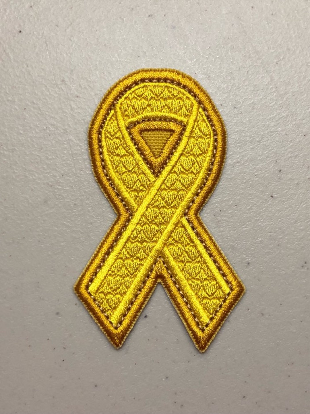 Yellow Ribbon Patch Two Sizes Embroidered Iron-on Sew-on - Etsy