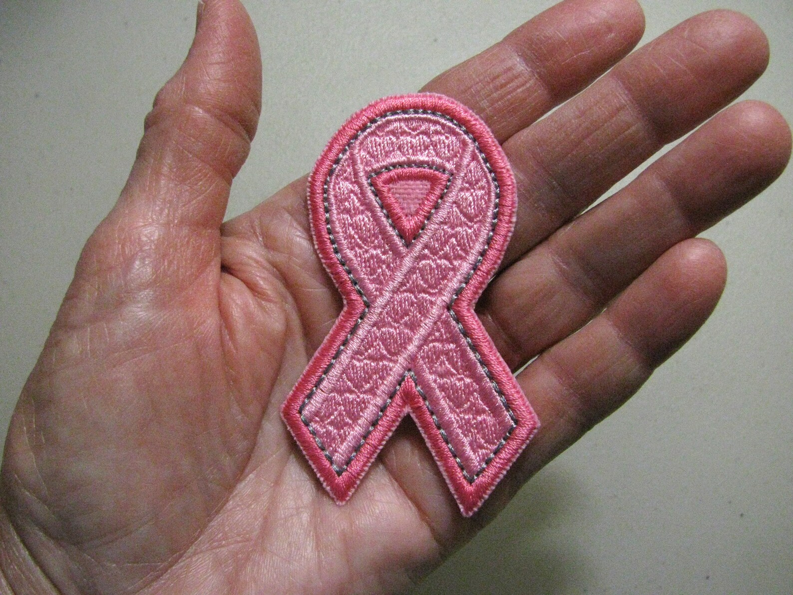 Pink Ribbon Patch Breast Cancer Awareness Embroidered | Etsy