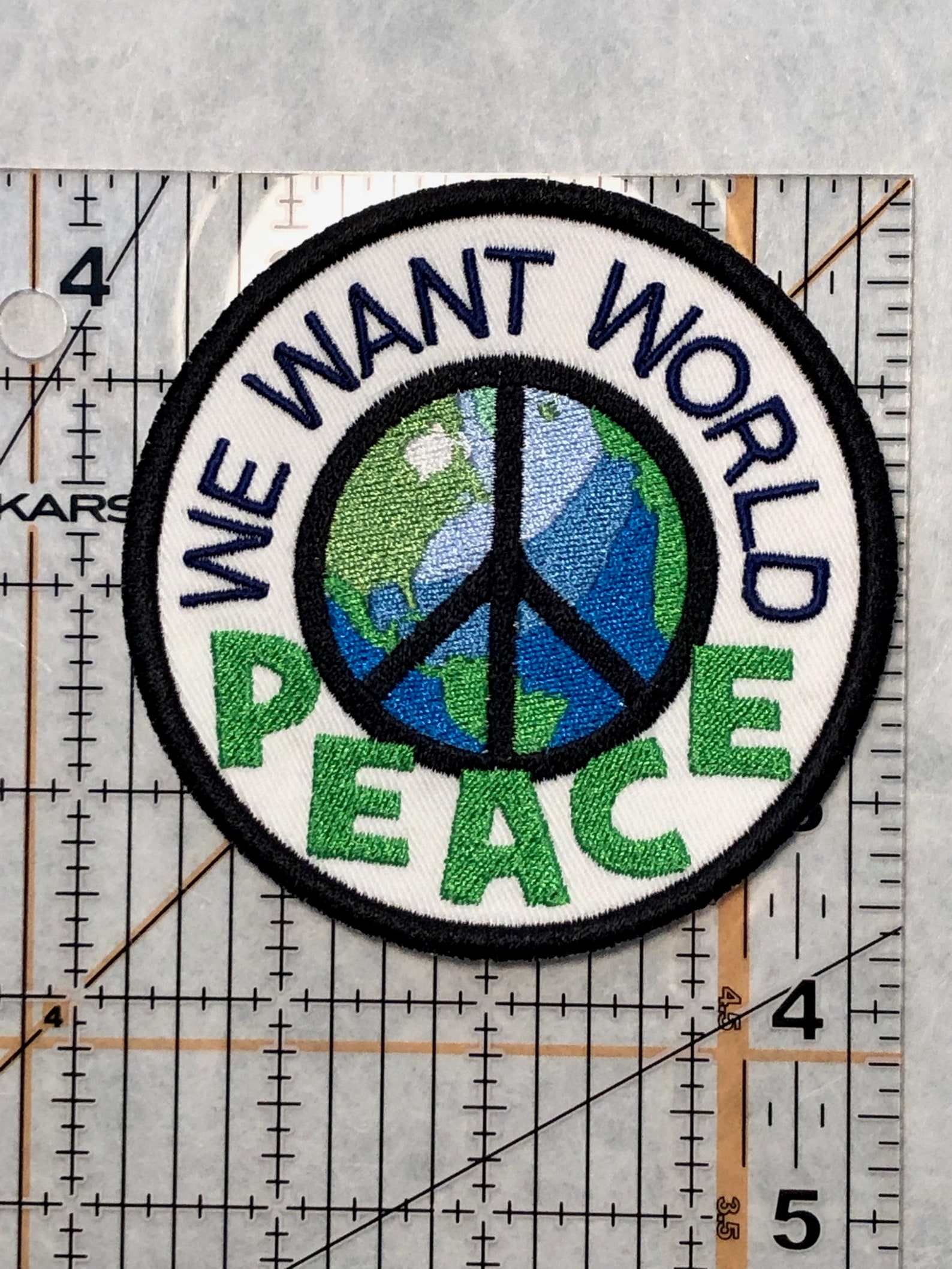 PEACE Patch We Want World Peace Embroidered Sew-On Iron-On | Etsy