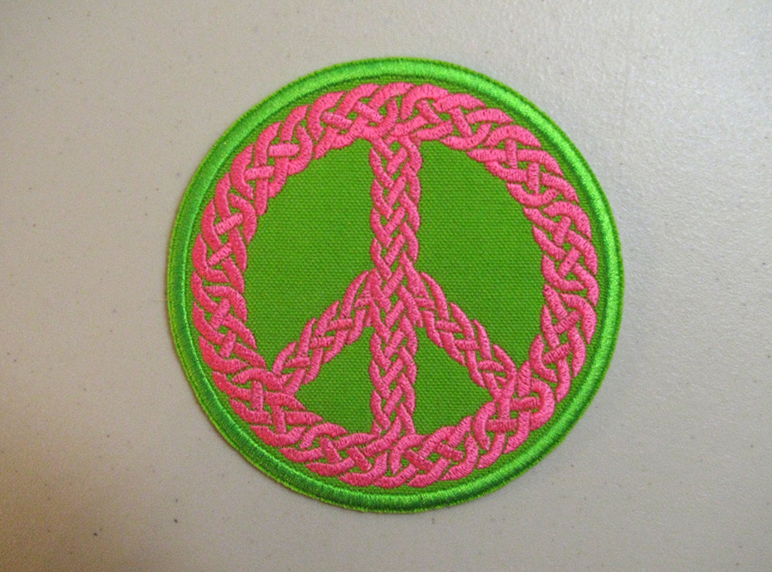 PEACE Patch Large Embroidered Sew-on Iron-on Patch Twill | Etsy