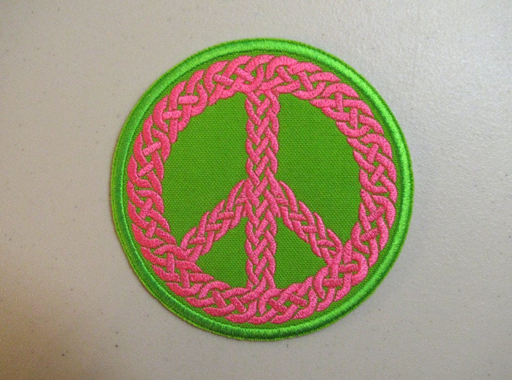 PEACE Patch Large Embroidered Sew-on Iron-on Patch Twill | Etsy