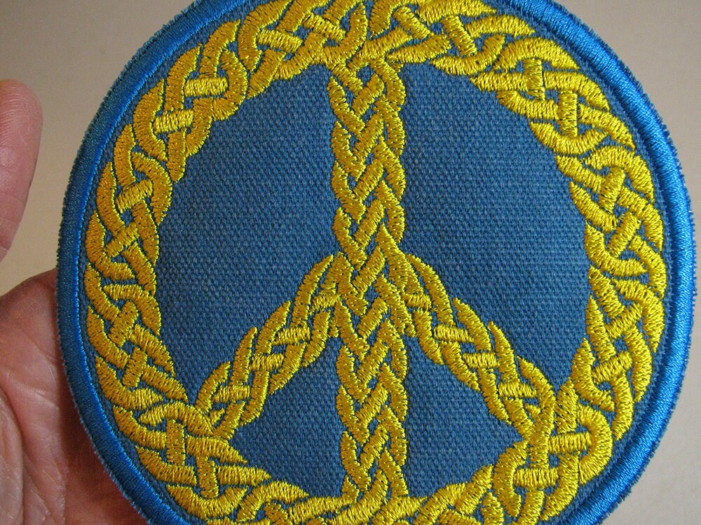 PEACE Patch Large Embroidered Sew-on Iron-on Patch Twill | Etsy
