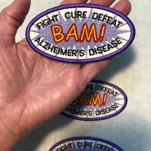 Fight Alzheimer's Patch Embroidered Iron-on, Sew-on Caregiver Patch ...