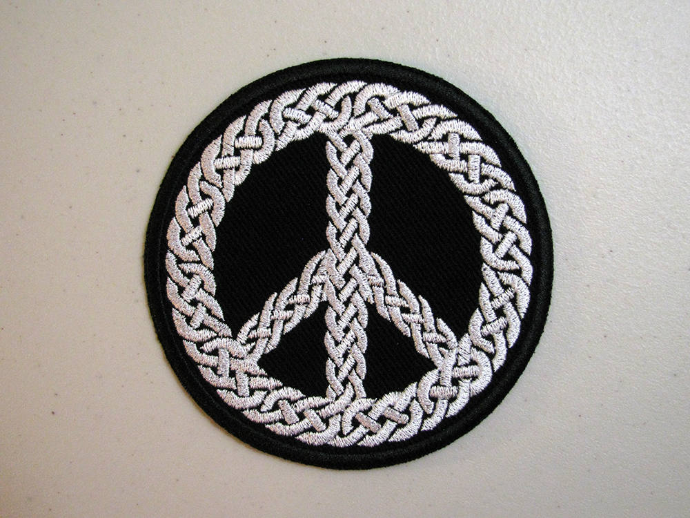 PEACE Patch Large Embroidered Sew-on Iron-on Patch Twill | Etsy
