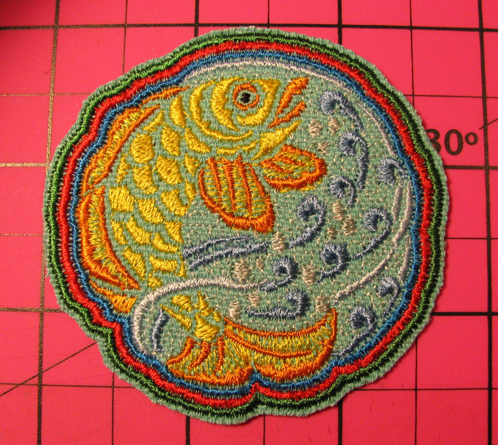 Oriental Goldfish Patch Embroidered Fish Patch Goldfish | Etsy
