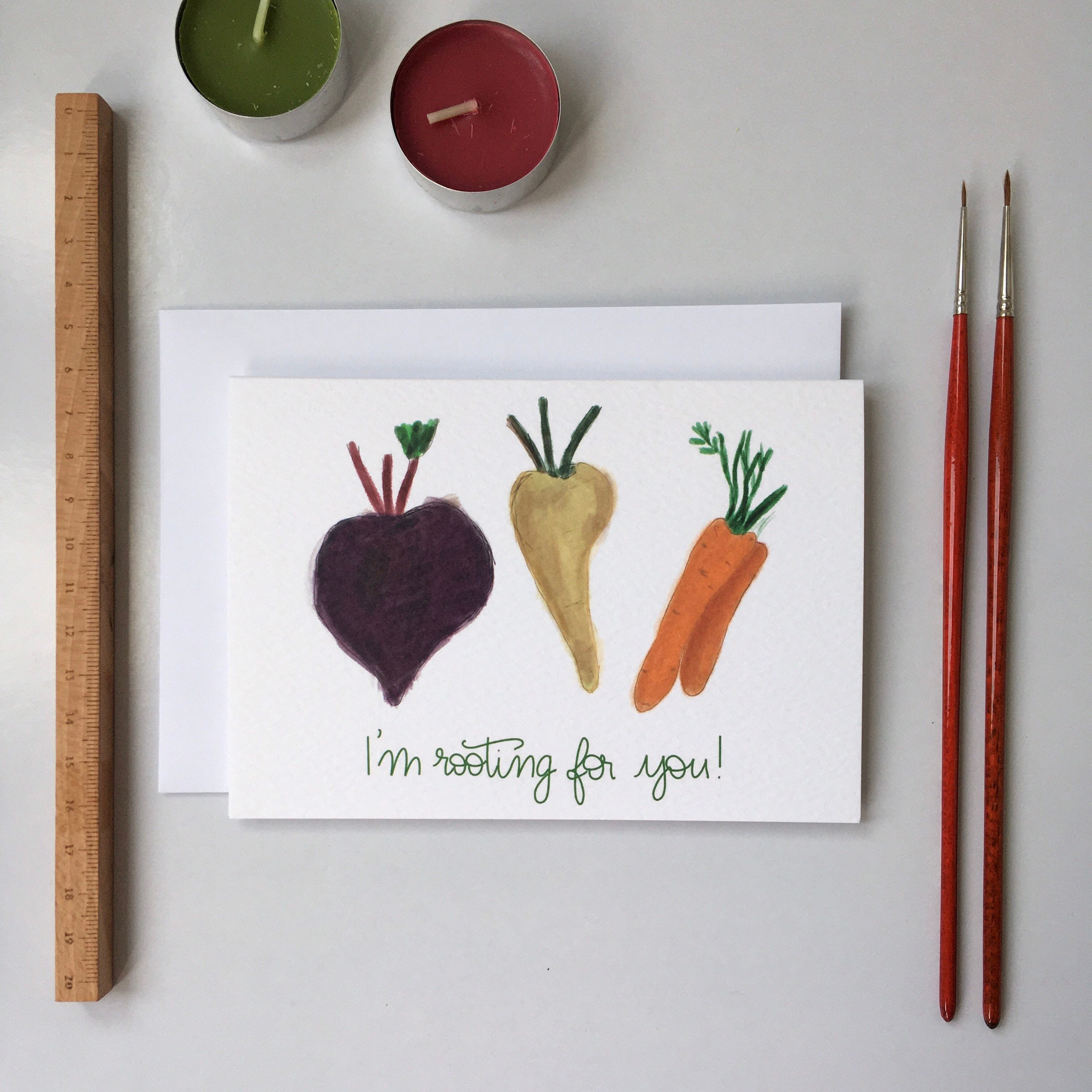 Im Rooting for You A6 Root Vegetables Gardening Veggie Pun - Etsy Singapore