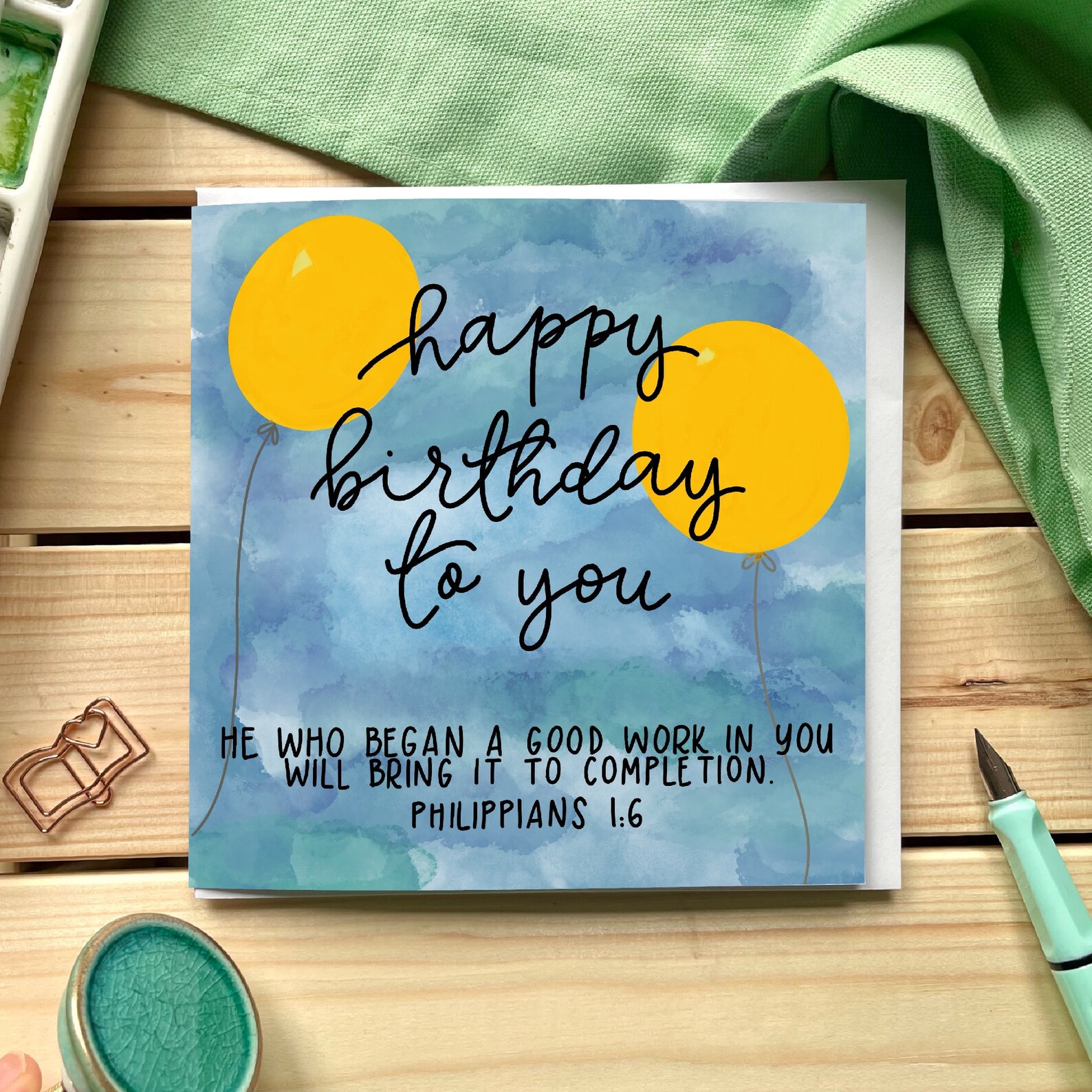 Christian Birthday Card, Philippians 1:6 for Him - Etsy