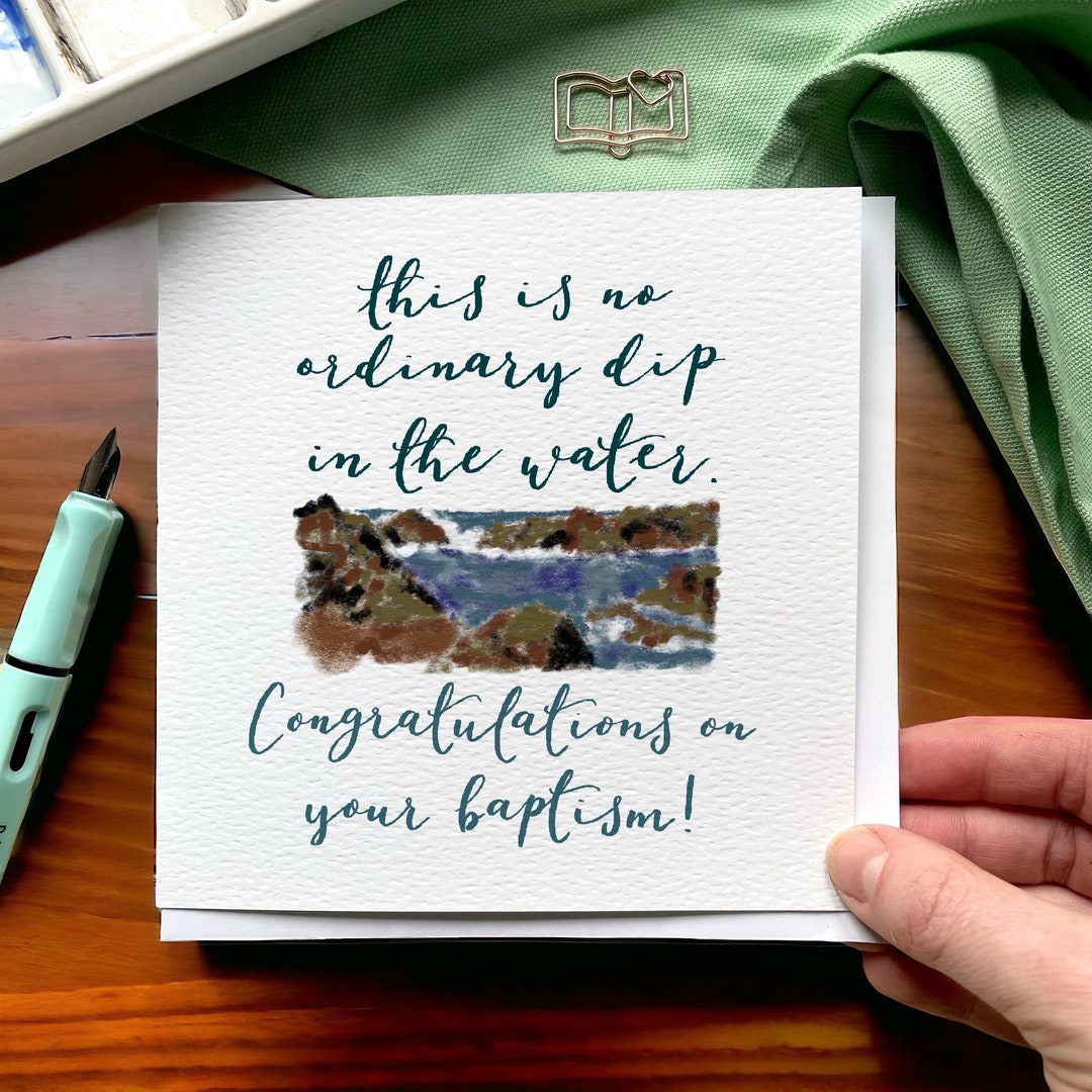 Adult Baptism Card, Congratulations on Your Baptism, No Ordinary Dip in ...