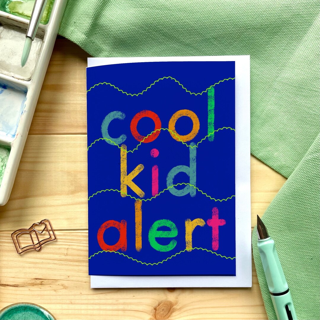 Cool Kid Alert Greeting Card for a Child - Etsy