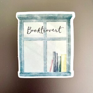 Book Vinyl Sticker - Booktrovert, Window Reading Nook Sticker - Etsy