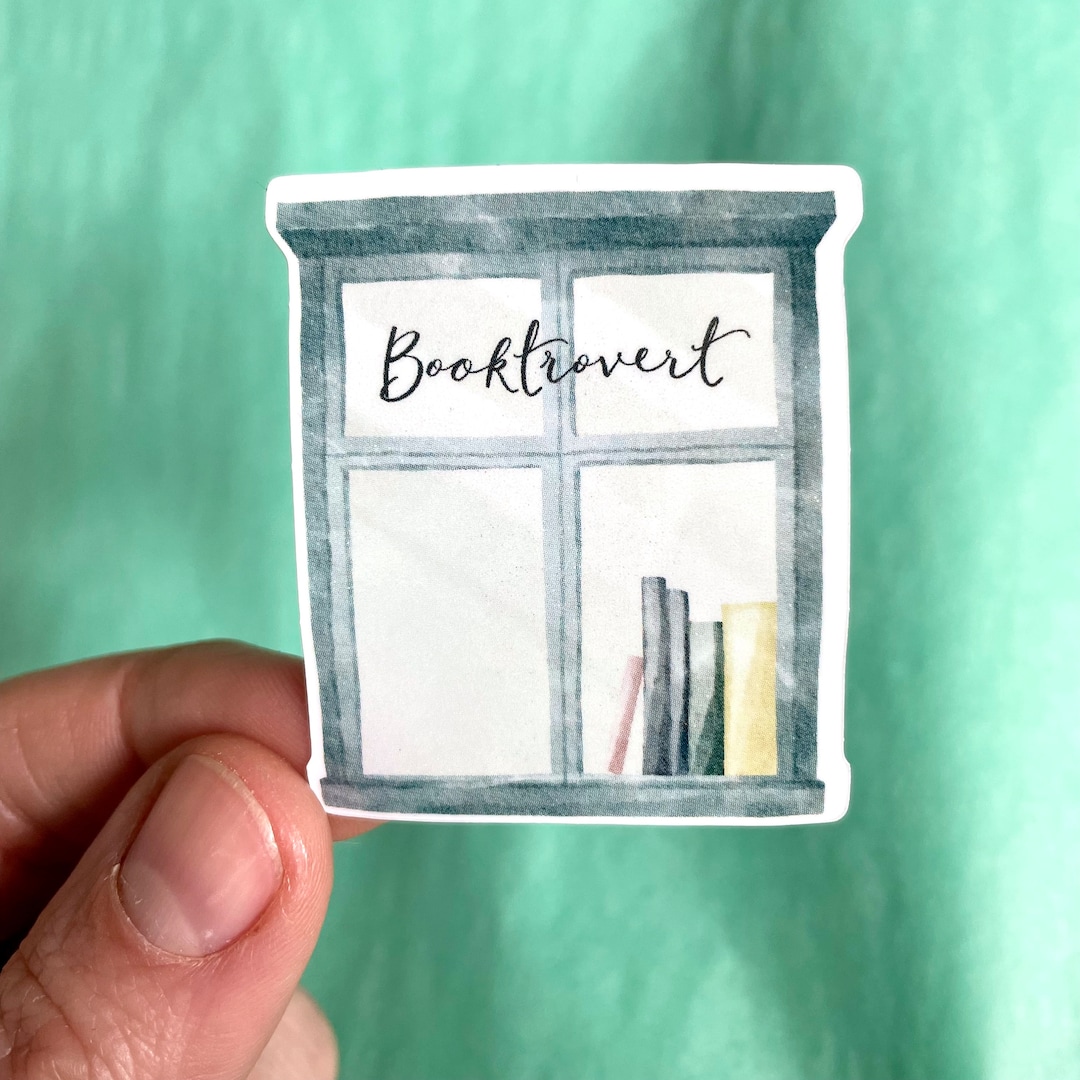 Book Vinyl Sticker - Booktrovert, Window Reading Nook Sticker - Etsy