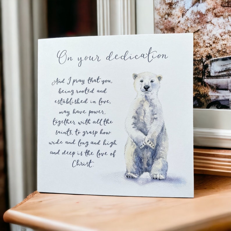 Baby Dedication Card, on Your Dedication, Hand Lettered Bible Verse ...