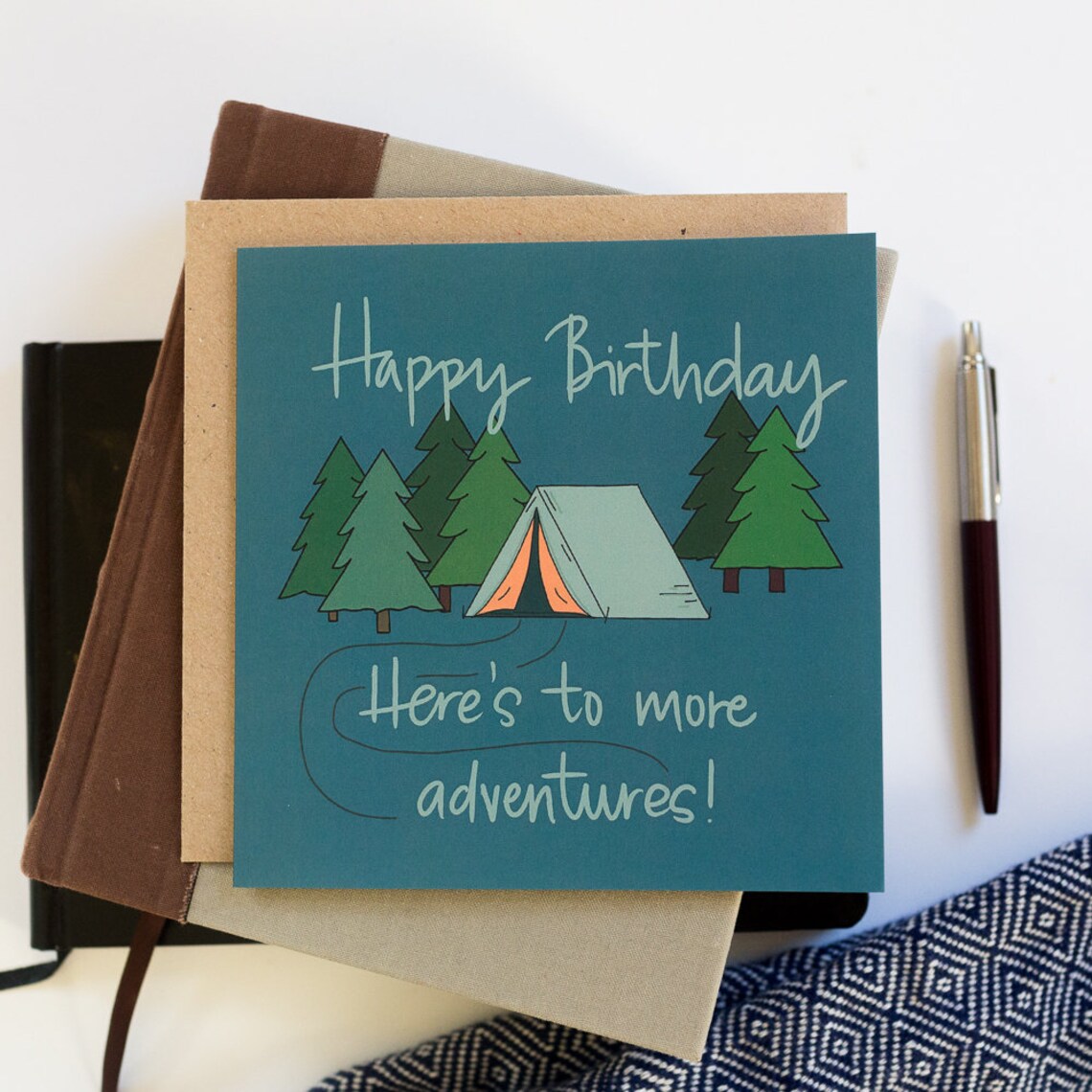 Heres to More Adventures Camping Wild Birthday Card - Etsy UK