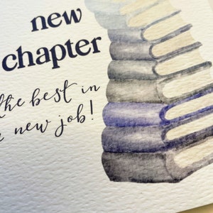New Job Card, a New Chapter, Book Lover Card for Promotion ...