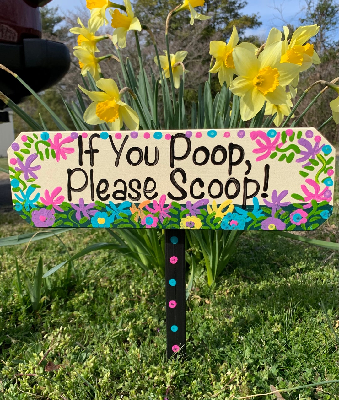 If You Poop Please Scoop Outdoor Weather Protected With Composite Stake ...