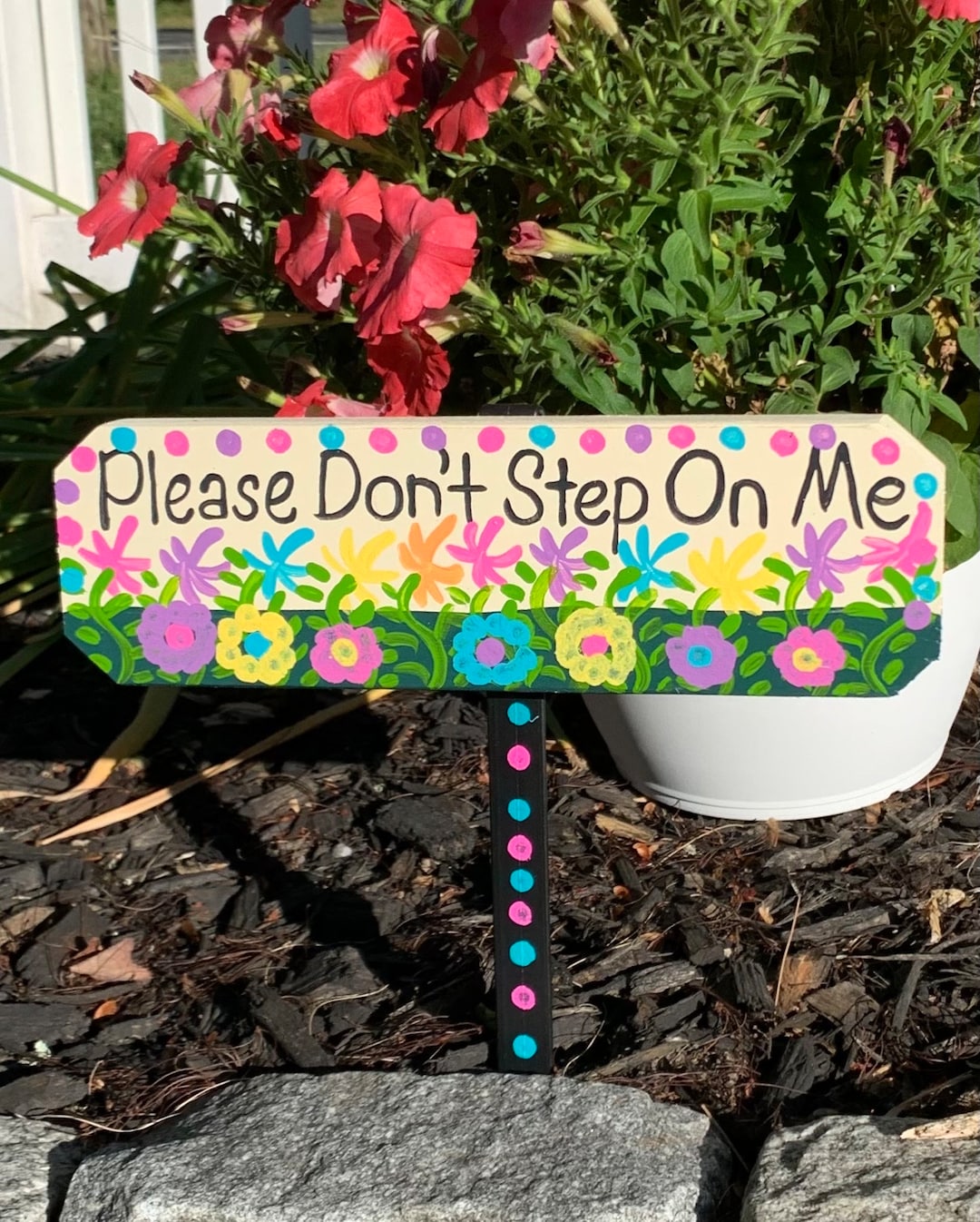 Please Don't Step on Me, Weather Protected Wood Sign With Composite ...