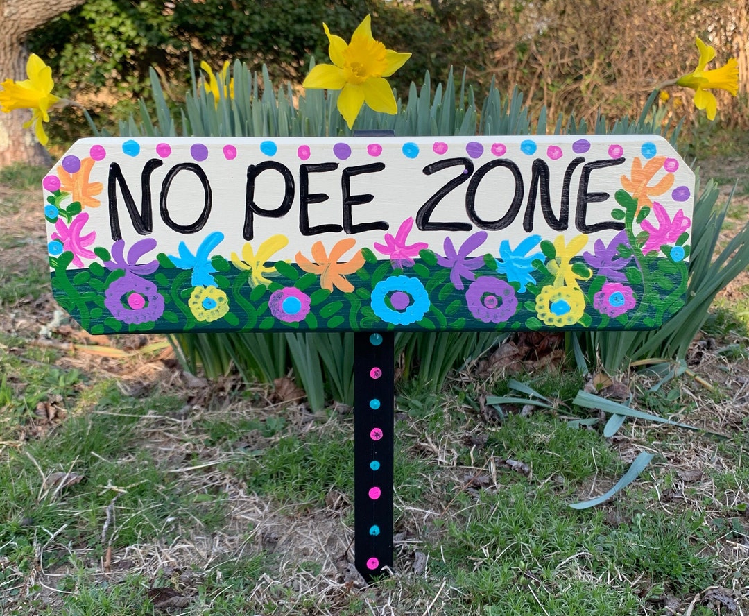Outdoor Wood “no Pee Zone” Weather Protected Sign - Etsy