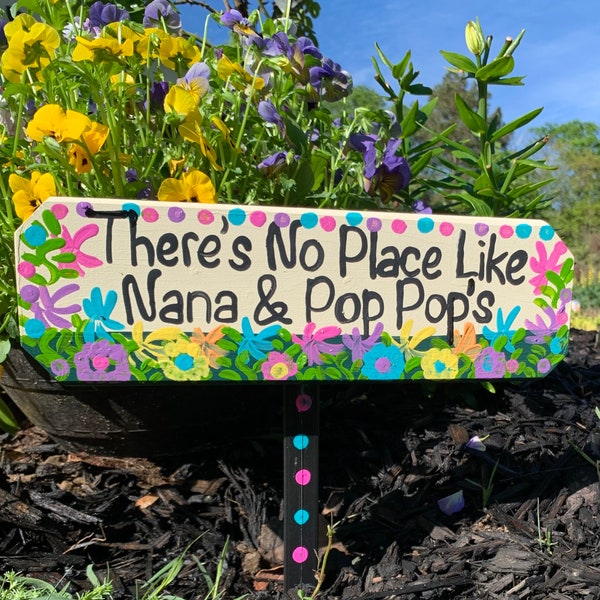 Nana and Pop Pops Sign - Etsy