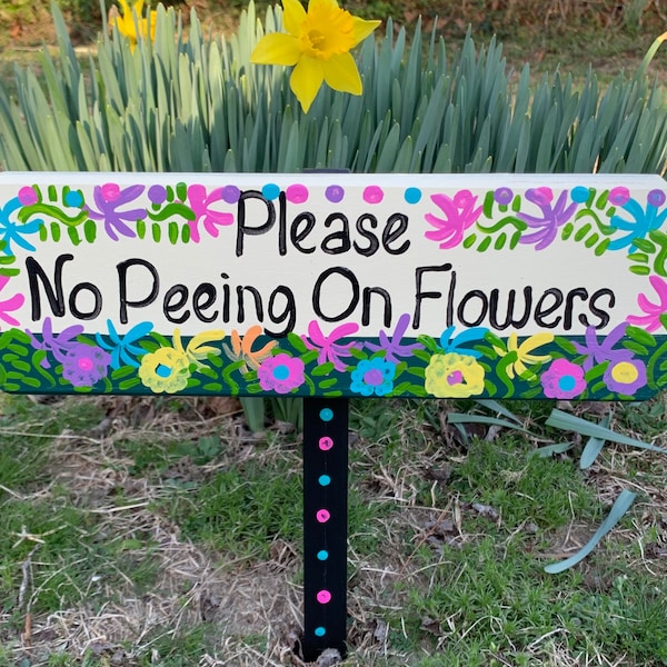 No Pee on Flowers - Etsy