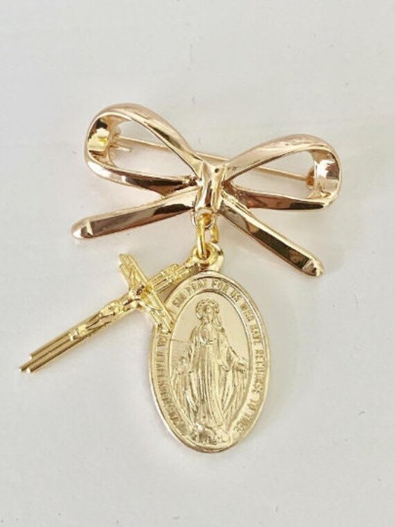 Religious Protective Pin Baby Pin Safety Pin Cross Brooch - Etsy