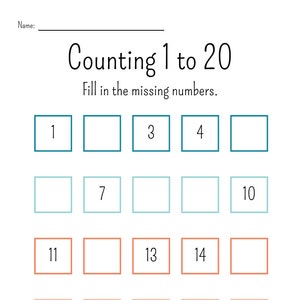 20 Charts- Fill in the Blank Worksheet Set - Etsy
