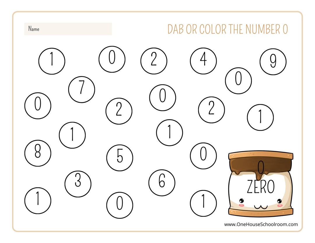 Smores Number Matching Worksheet Set- Elementary, Early Learning ...