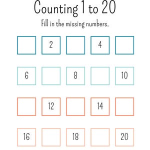 20 Charts- Fill in the Blank Worksheet Set - Etsy