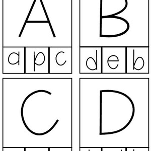 Uppercase and Lowercase Alphabet Letter Clip Cards- Elementary, Early ...