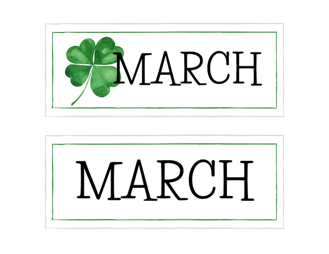 March Calendar Cards for Classroom Calendar - Etsy