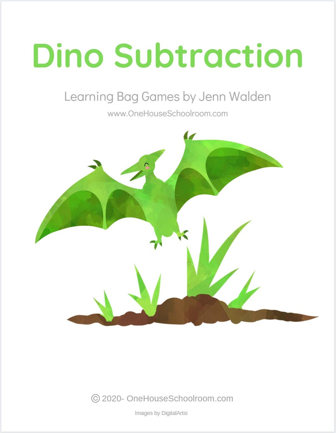 Dino Subtraction Learning Game, Printable Math Activity, Preschool ...