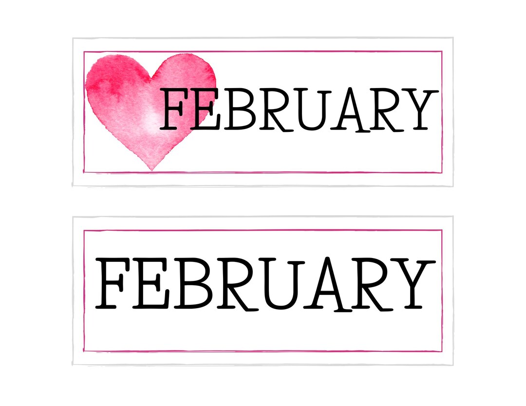 February Calendar Cards for Classroom Calendar - Etsy