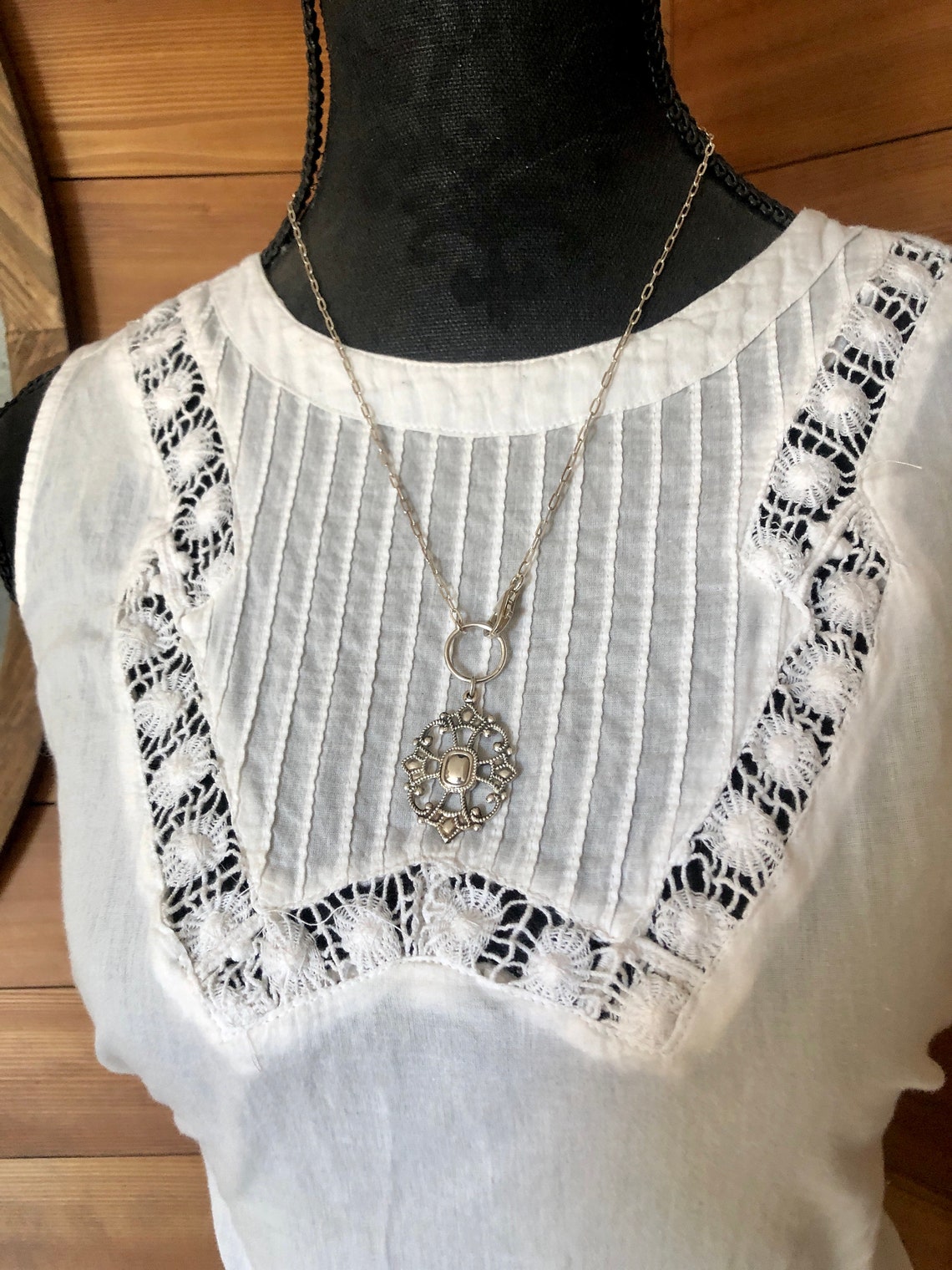 Kings Cross Pendant on Sterling Loop and Chain - Etsy