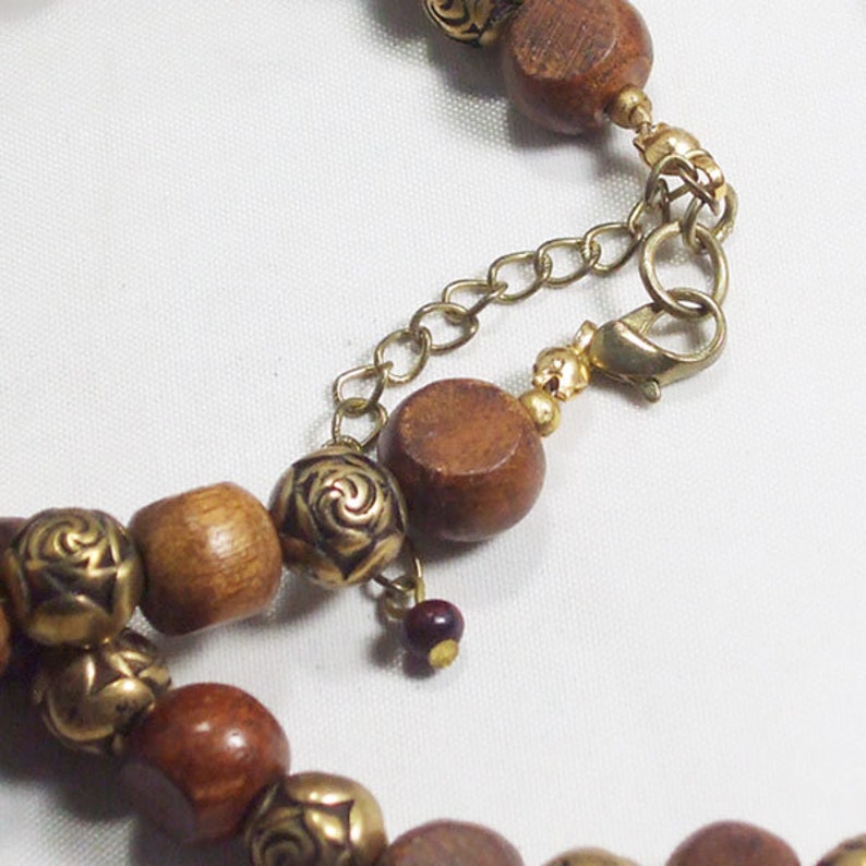 Urith, Teak Wood, Single Strand, Beaded, Necklace - Etsy