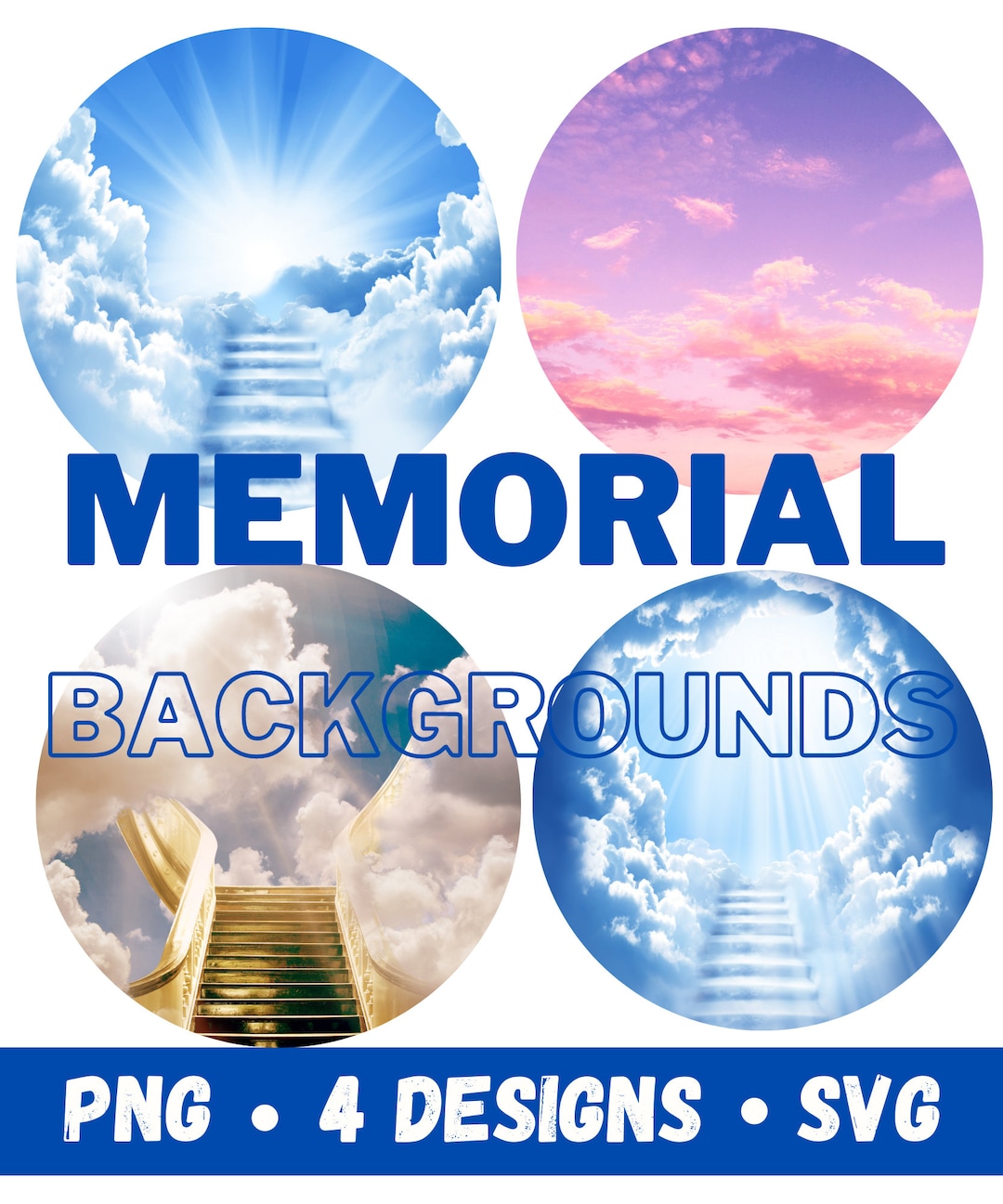 Funeral Memorial Clouds Background: Loss of Loved One PNG (instant ...
