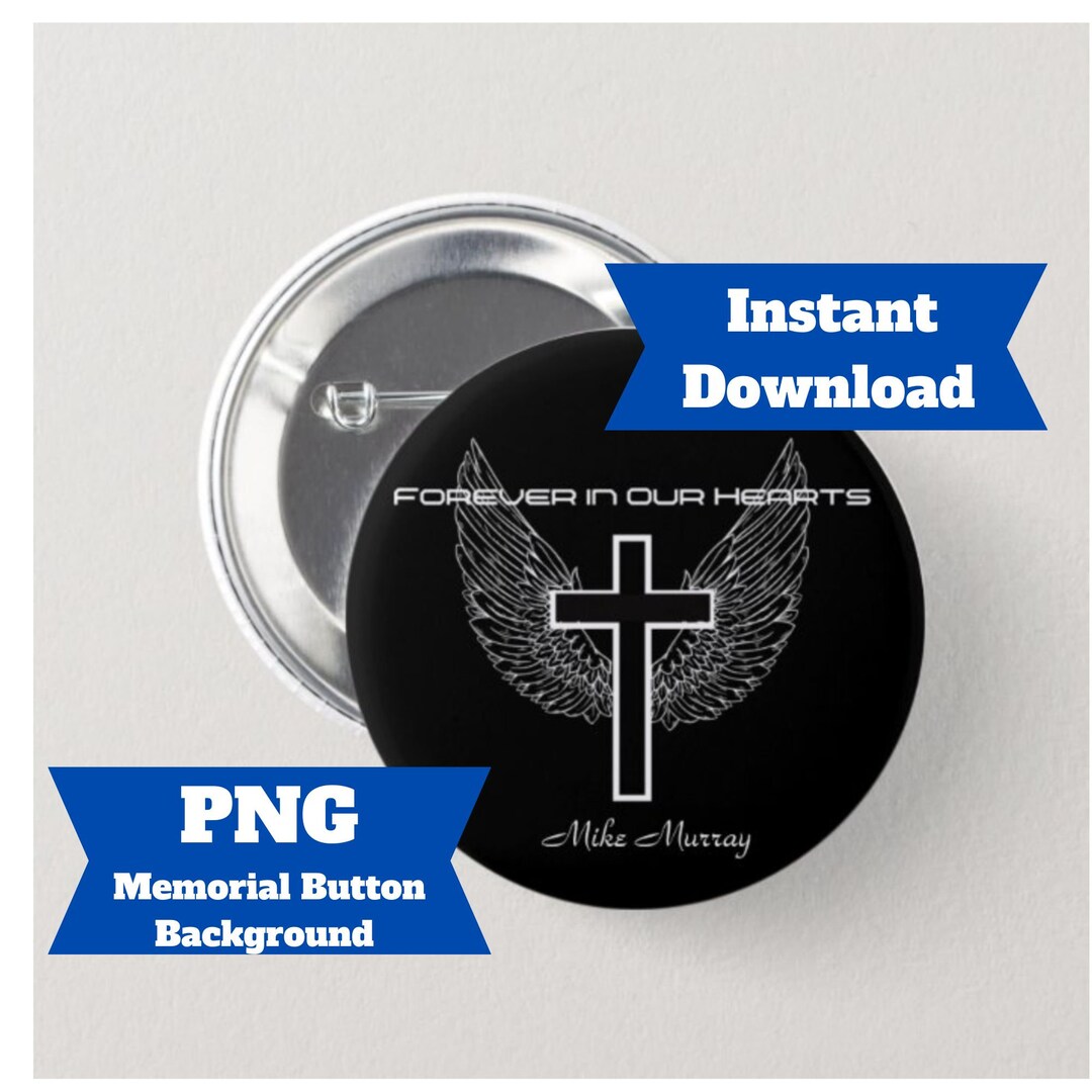 Black Cross Template|memorial Buttons Background|remembrance Keepsake|3 ...