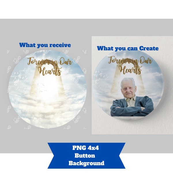 Blue and Gold Memorial Background - Etsy