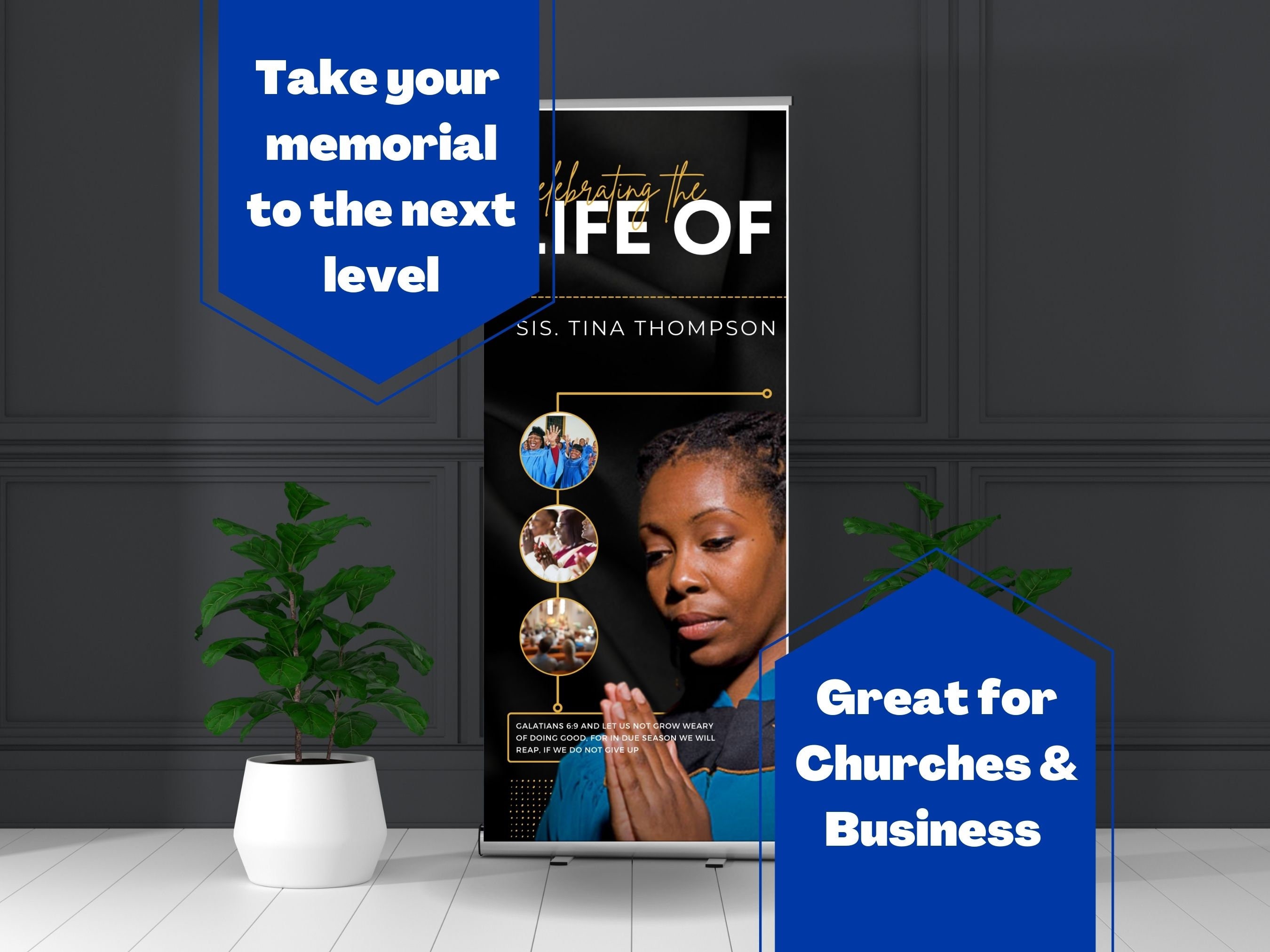 Funeral Backdrop Design, Memorial Photo Backdrop, Celebration of Life ...