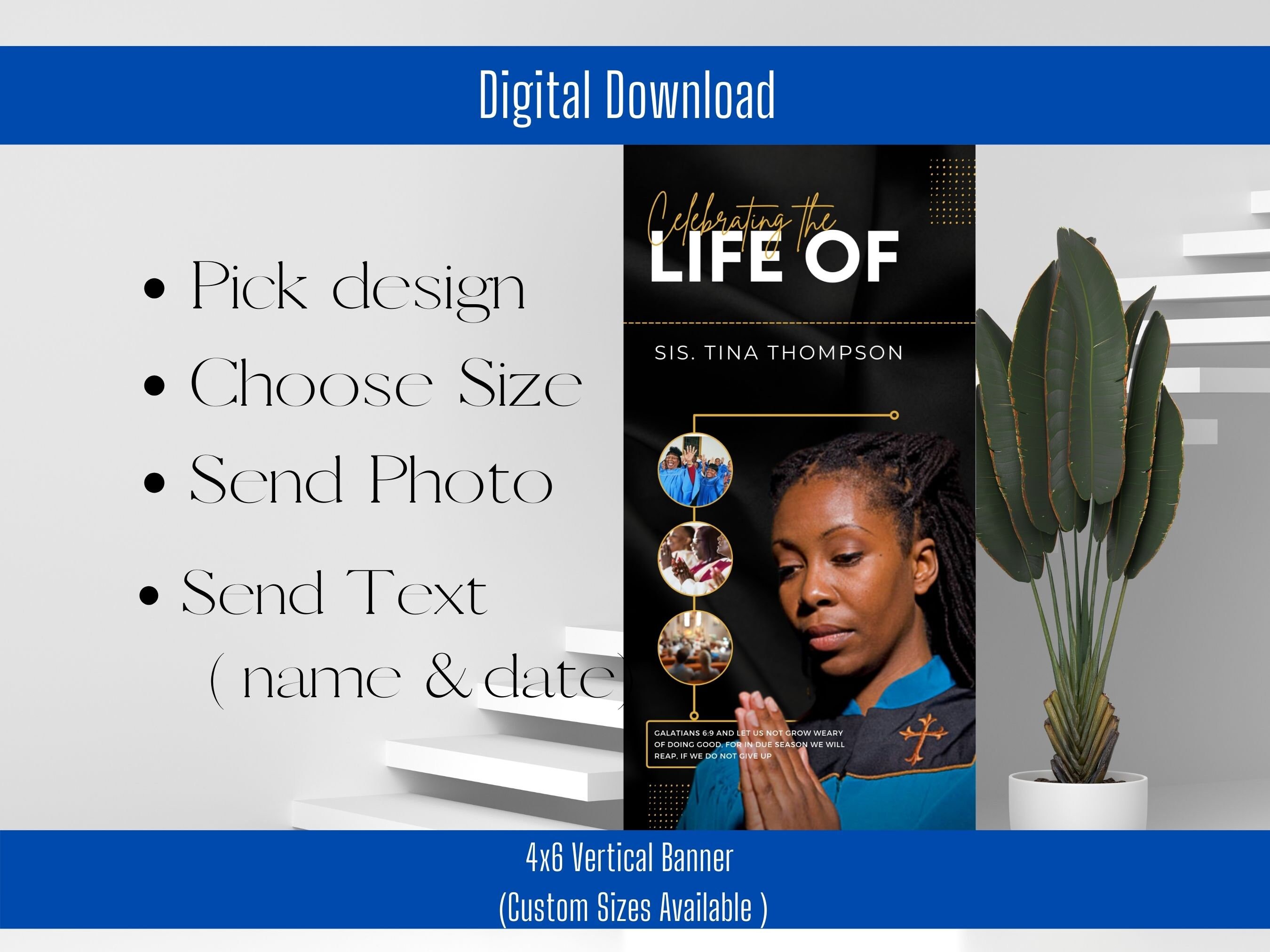 Funeral Backdrop Design, Memorial Photo Backdrop, Celebration of Life ...