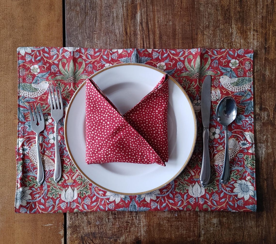 Table Napkin Sewing Pattern: Double Sided Serviettes (PDF Pattern) - Etsy