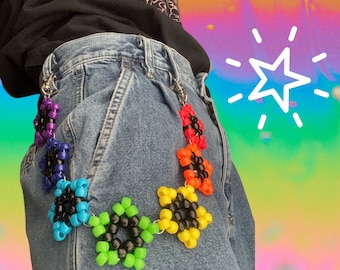 Trans Flag Kandi Star Belt Chain - Etsy