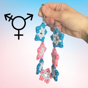 Trans Flag Kandi Star Belt Chain - Etsy