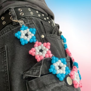 Trans Flag Kandi Star Belt Chain - Etsy