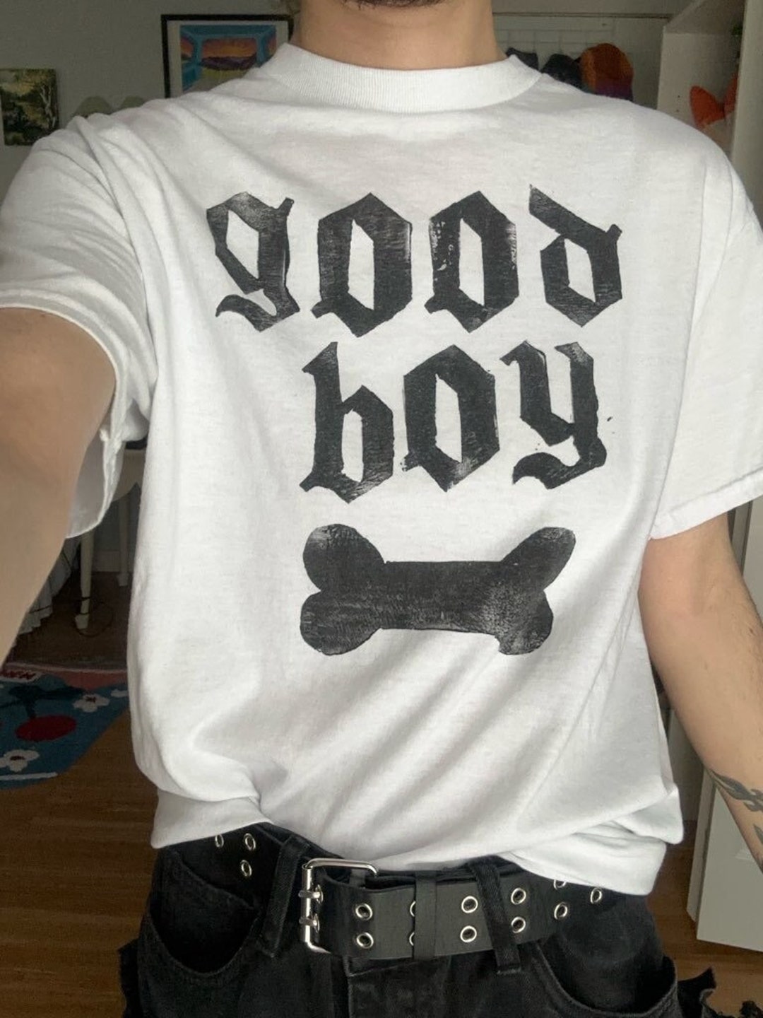Good Boy Block Printed Shirt - Etsy