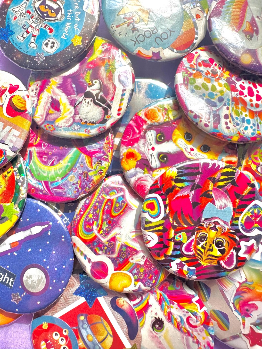 RANDOM Collage Buttons - Etsy