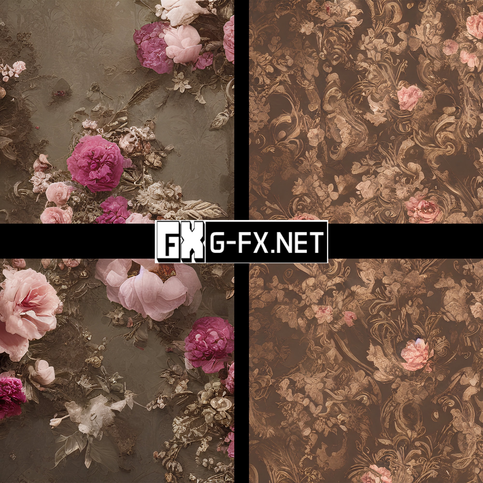 10 Floral Elegant Digital Backdrop Pack High Resolution, Instant ...