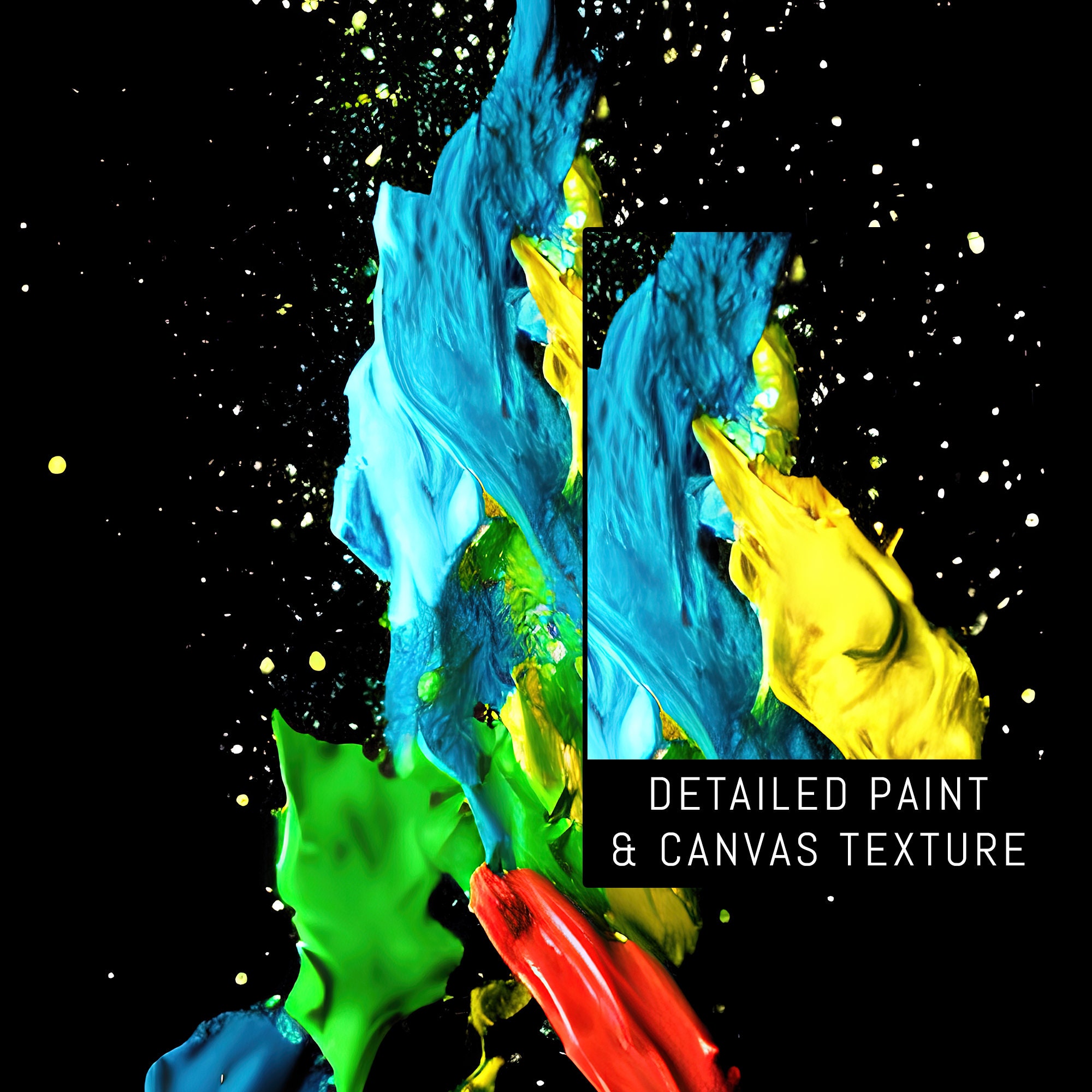 10 Color Splash Backgrounds, Neon Paint Splatters Overlays Clipart ...